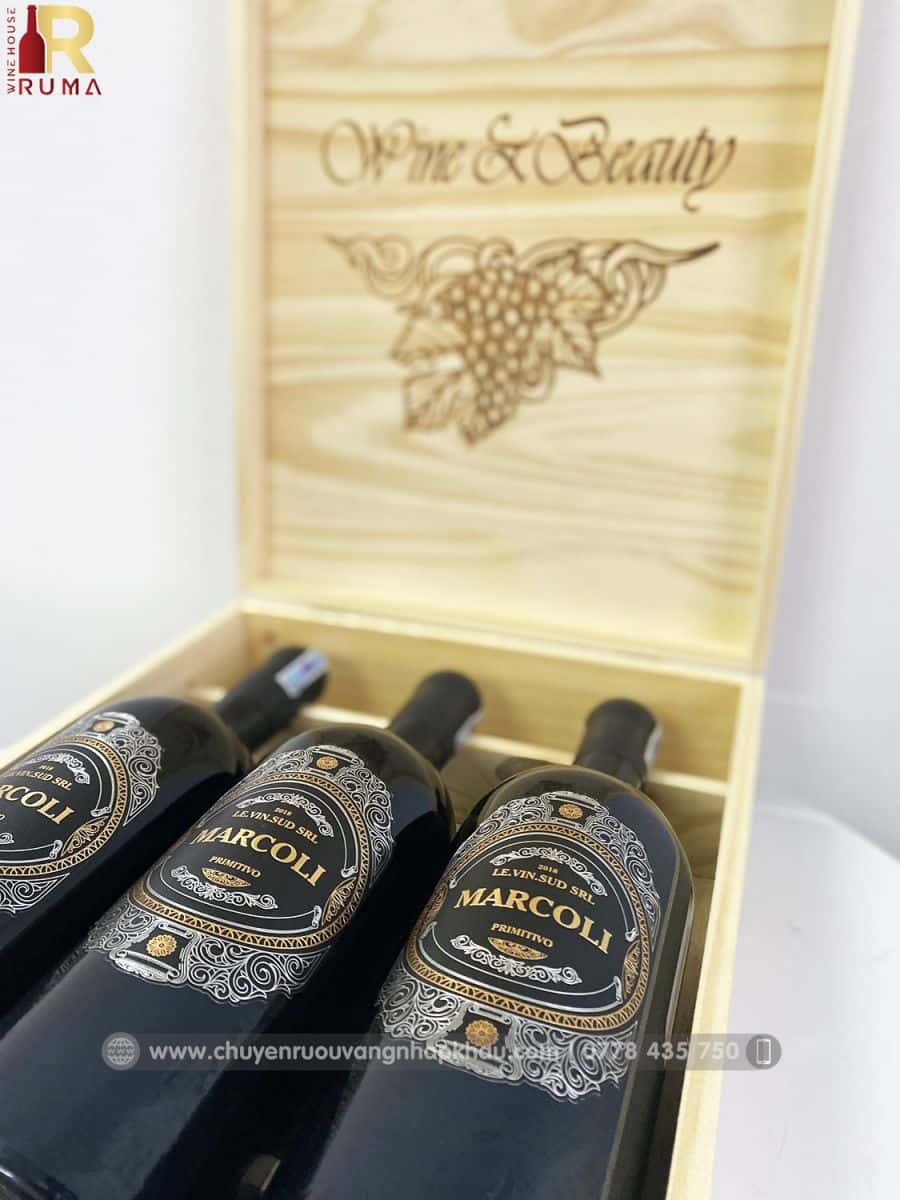 Quà tặng cao cấp 3 chai vang Ý Marcoli | Quà tặng doanh nghiệp Ruma Wine